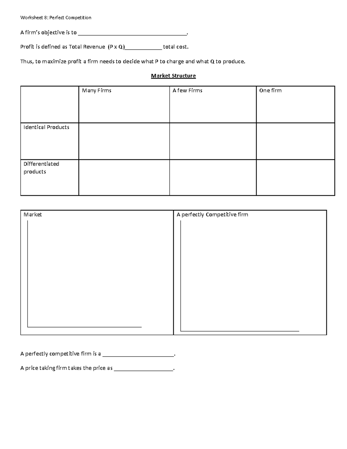2. worksheet 8 perfect competition - Worksheet 8: Perfect Competition A ...