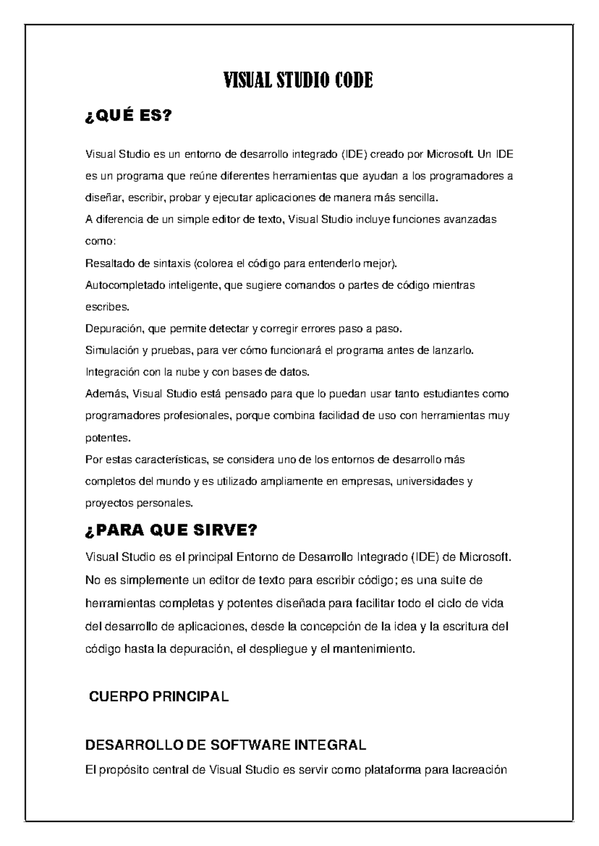 Visual Studio CODE: Guía Completa del IDE de Microsoft - Studocu