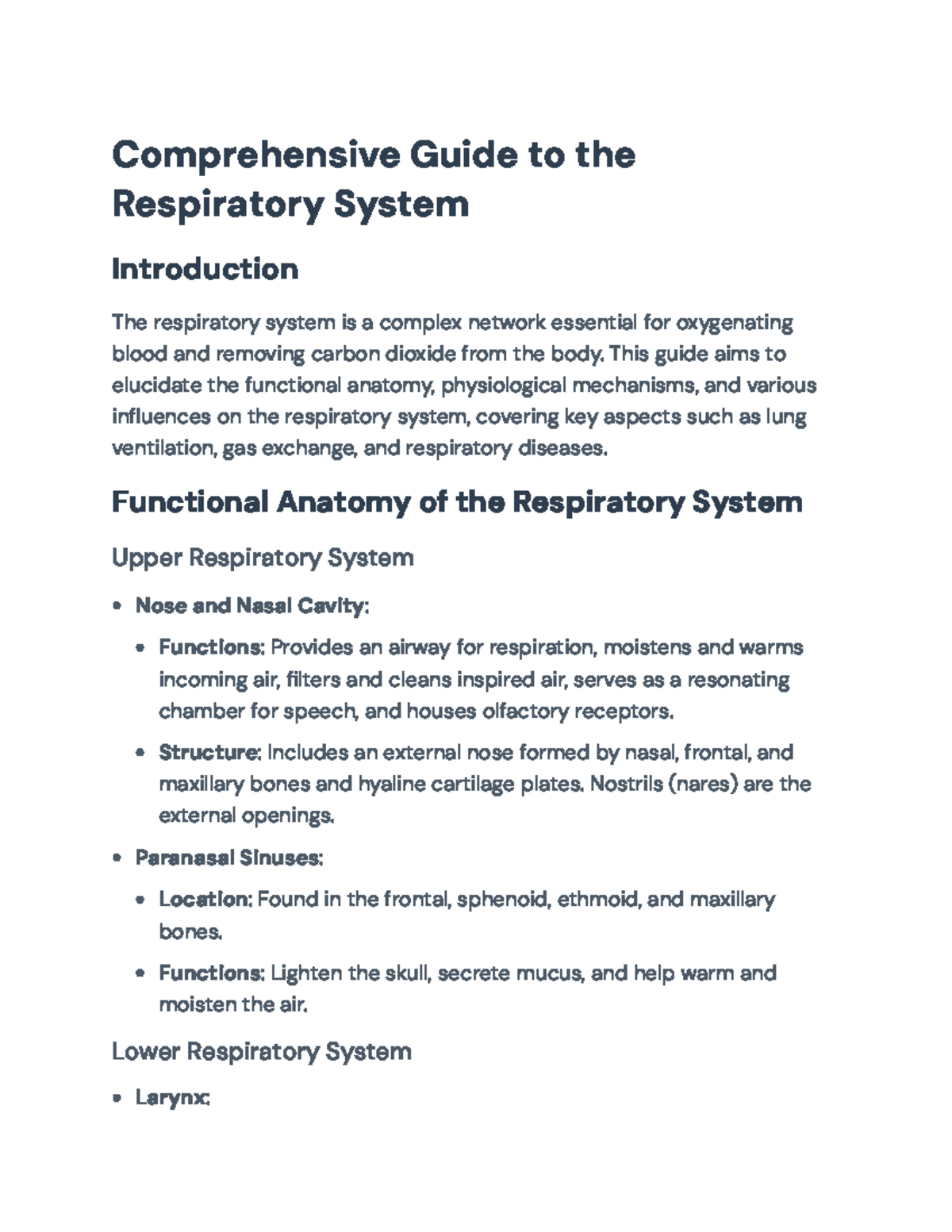 Comprehensive Guide to the Respiratory System: Anatomy & Diseases ...