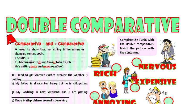 Double Comparatives - Essential Exercises and Examples - Studocu