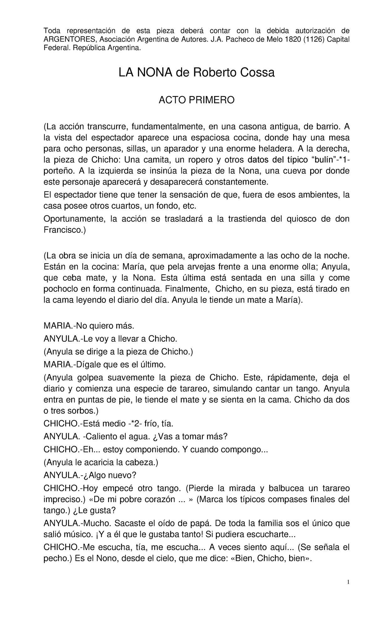 La nona-obra - Cuento - Toda representación de esta pieza deberá contar con la debida ...