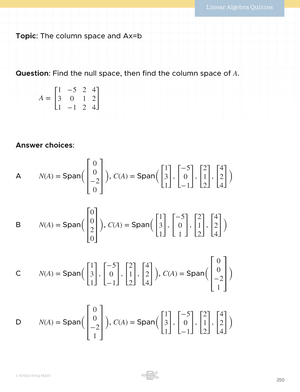 Orthogonal+complements+of+the+fundamental+subspaces - Topic: Orthogonal complements of the - Studocu