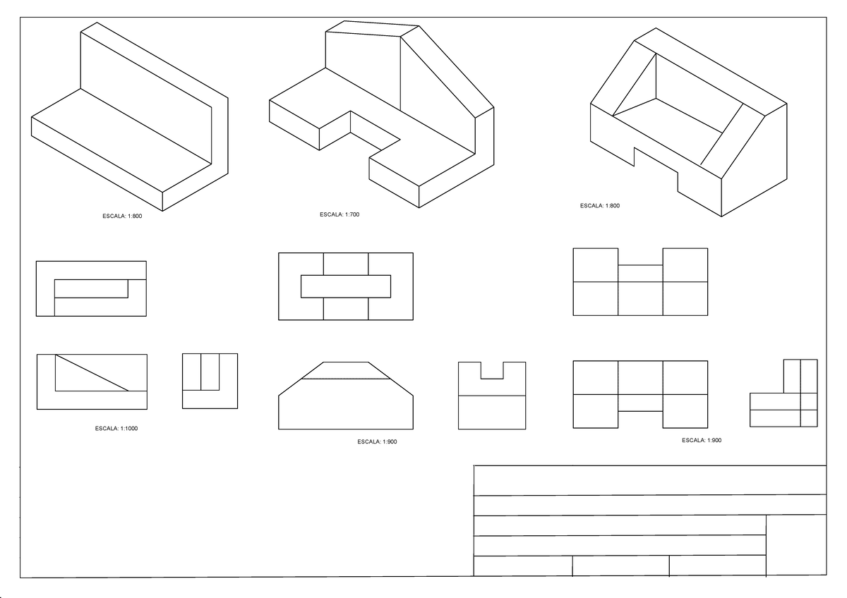 Trabajo 3 Delgado - Dibujo General - ESCALA: 1: ESCALA: 1: ESCALA: 1: ...