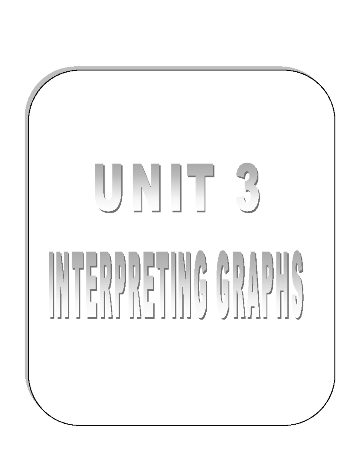 Unit 3 Lesson: Interpreting Graphs and Linear Equations Analysis - Studocu