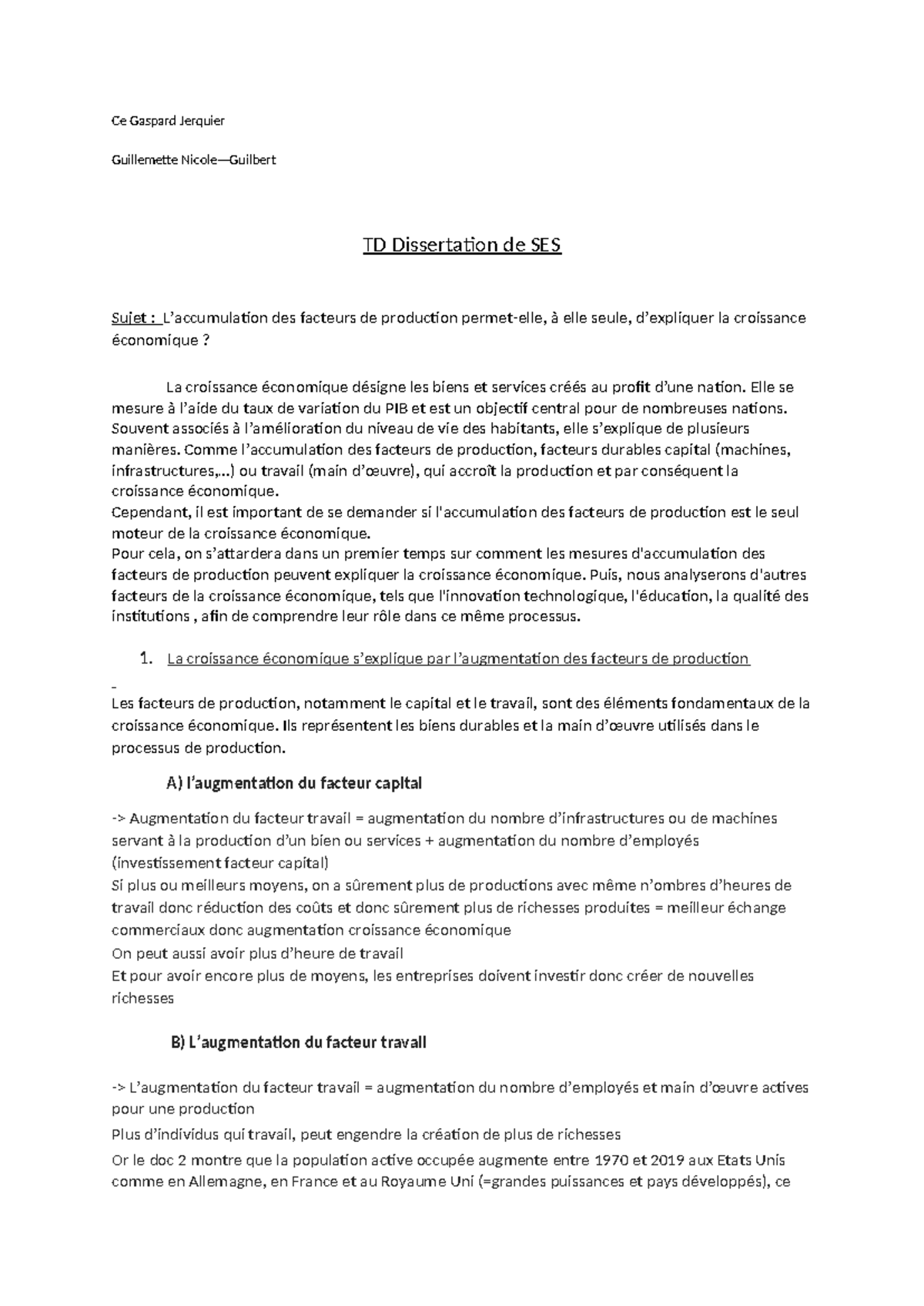 TD SES Dissertation - Ce Gaspard Jerquier Guillemette Nicole—Guilbert ...