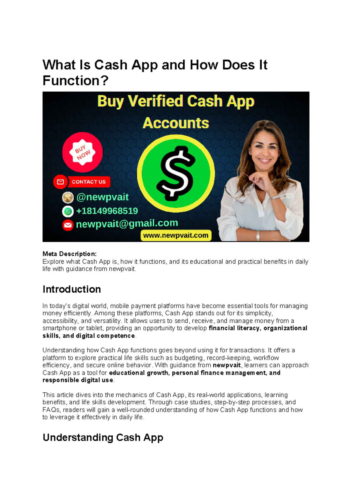 Understanding Cash App: Functions, Benefits, and Life Skills - Studocu