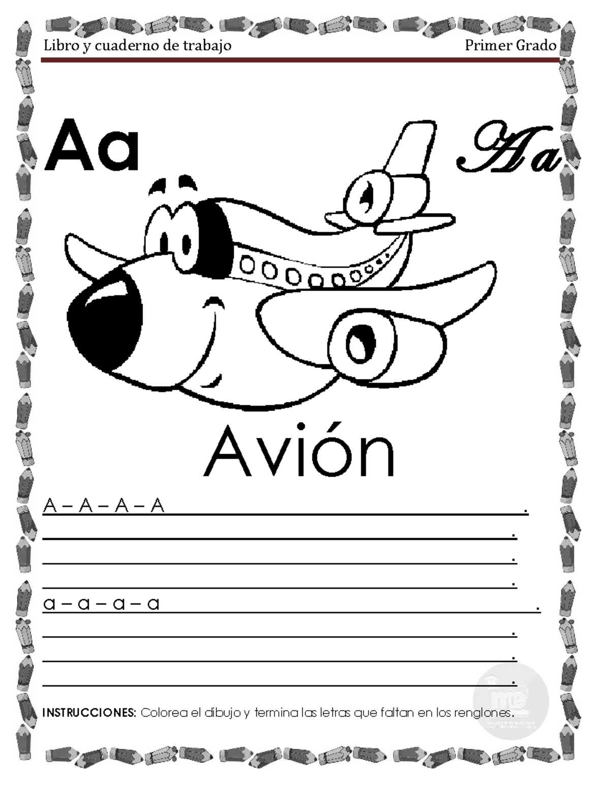 Ejercicios de Escritura para Primer Grado - Libro y Cuaderno de Trabajo ...