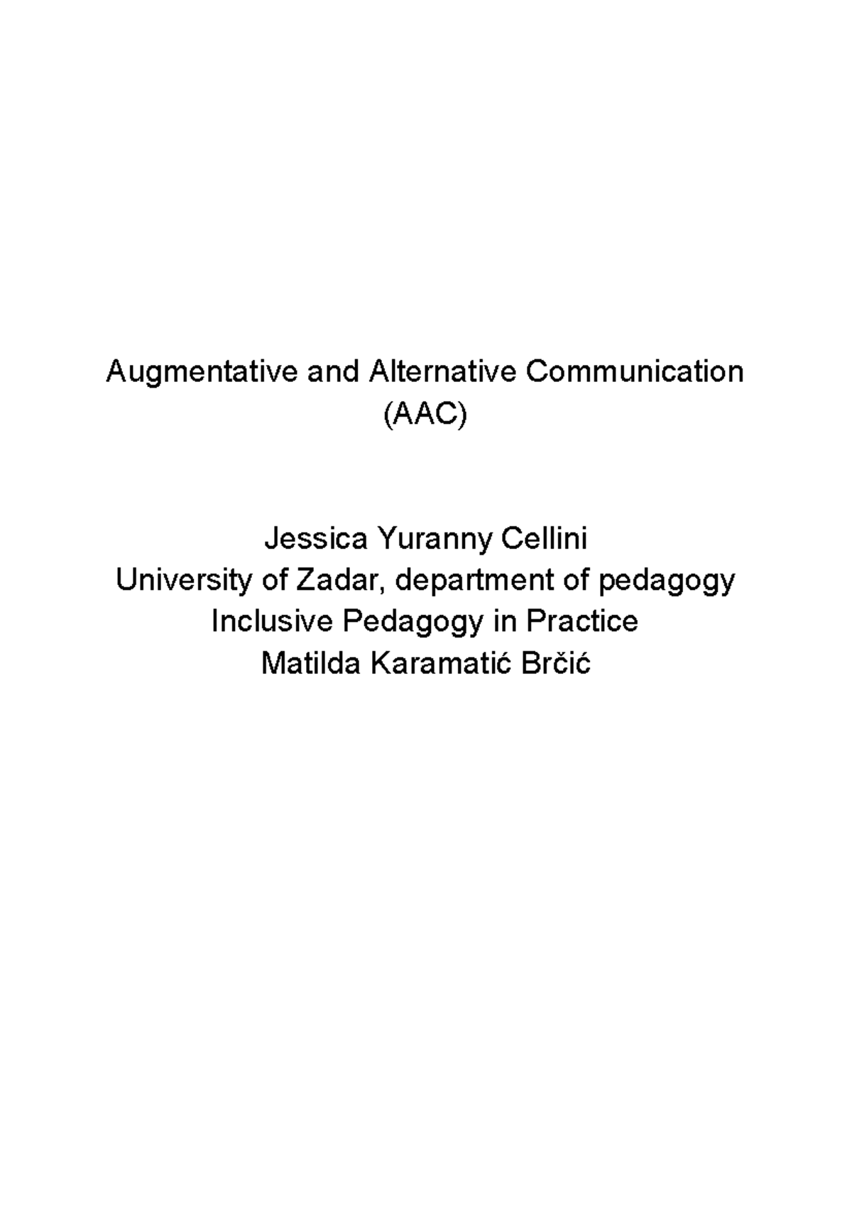 Pedagogy - AAC: Understanding Augmentative and Alternative ...