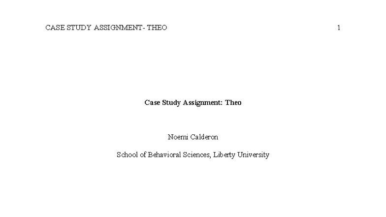 Case Study: Theo (THEO 1) - Child PTSD Assessment and Interventions ...