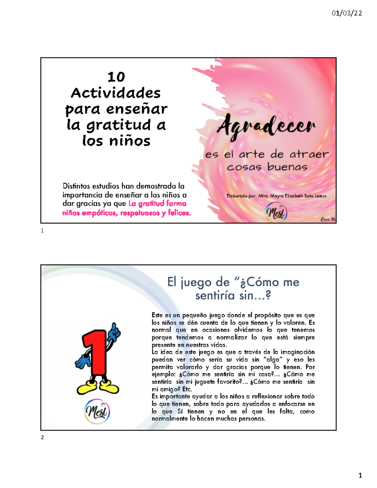 Actividades Gratitud 2 - 10 Actividades para enseñar la gratitud a los ...
