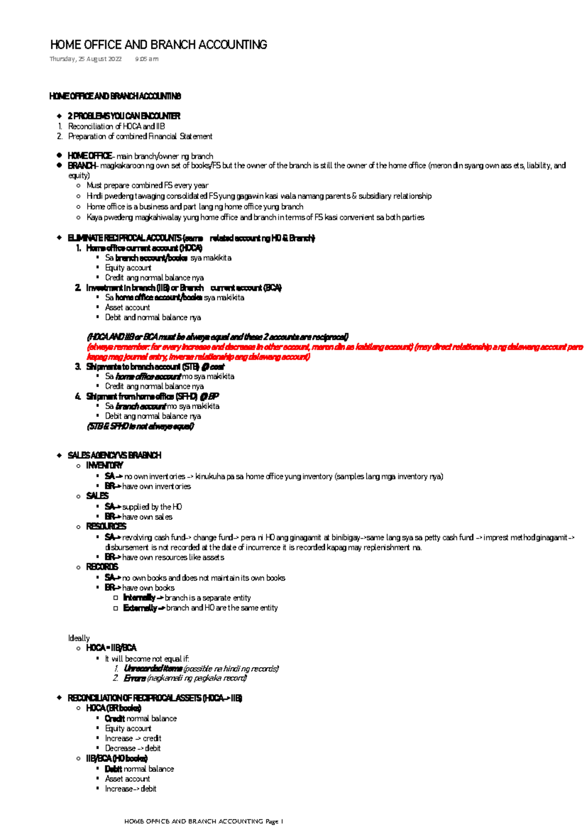 HOME Office AND Branch Accounting - HOME OFFICE AND BRANCH ACCOUNTING 2 ...
