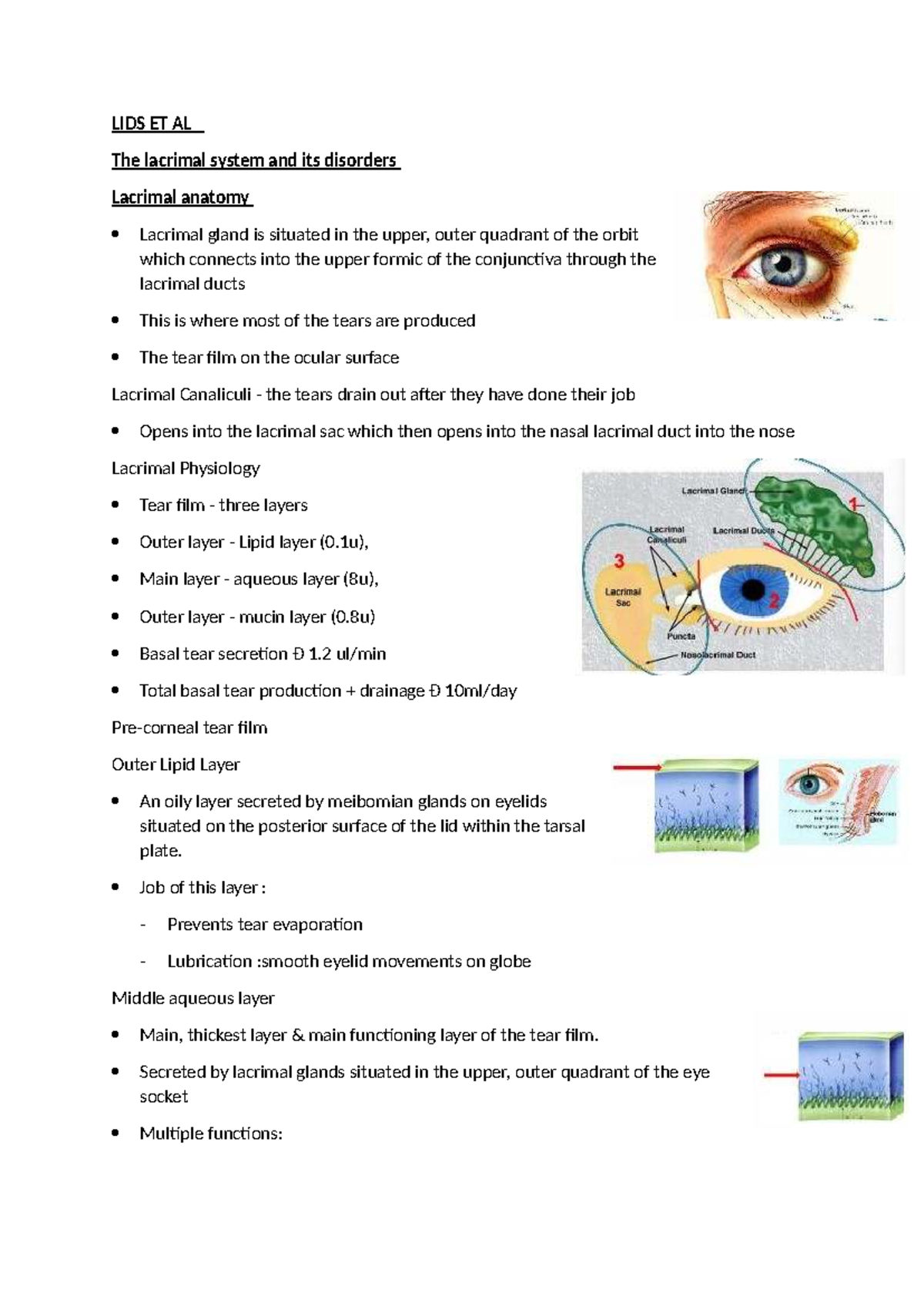 LIDS 2023: The Lacrimal System, Disorders, and Management Techniques ...