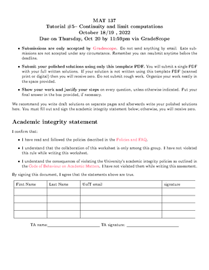 1 - lec notes - 1 Further Limit Calculations Using Algebra Today we ...