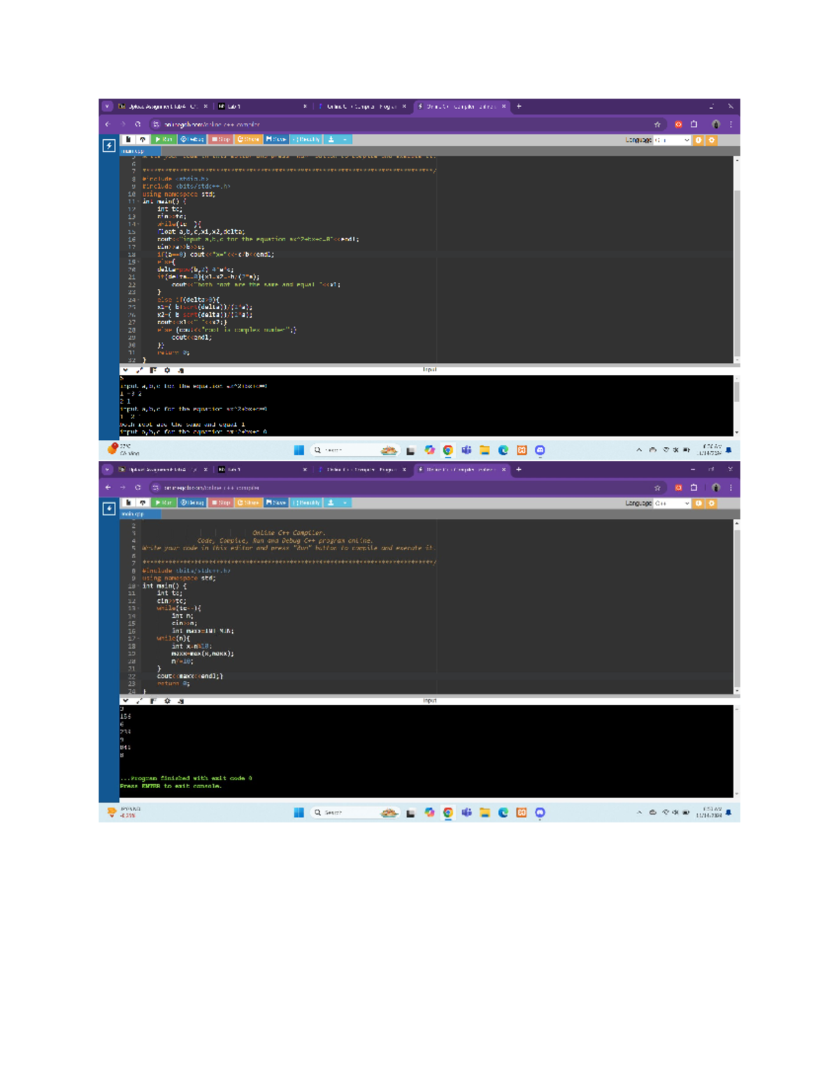 Lab4 - lab4 - Upload Assignment: lab Lab 1 Online Compiler Program Online Compiler online Run ...
