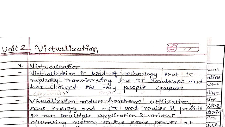 Unit 2 Virtualization Overview and Key Concepts - Studocu