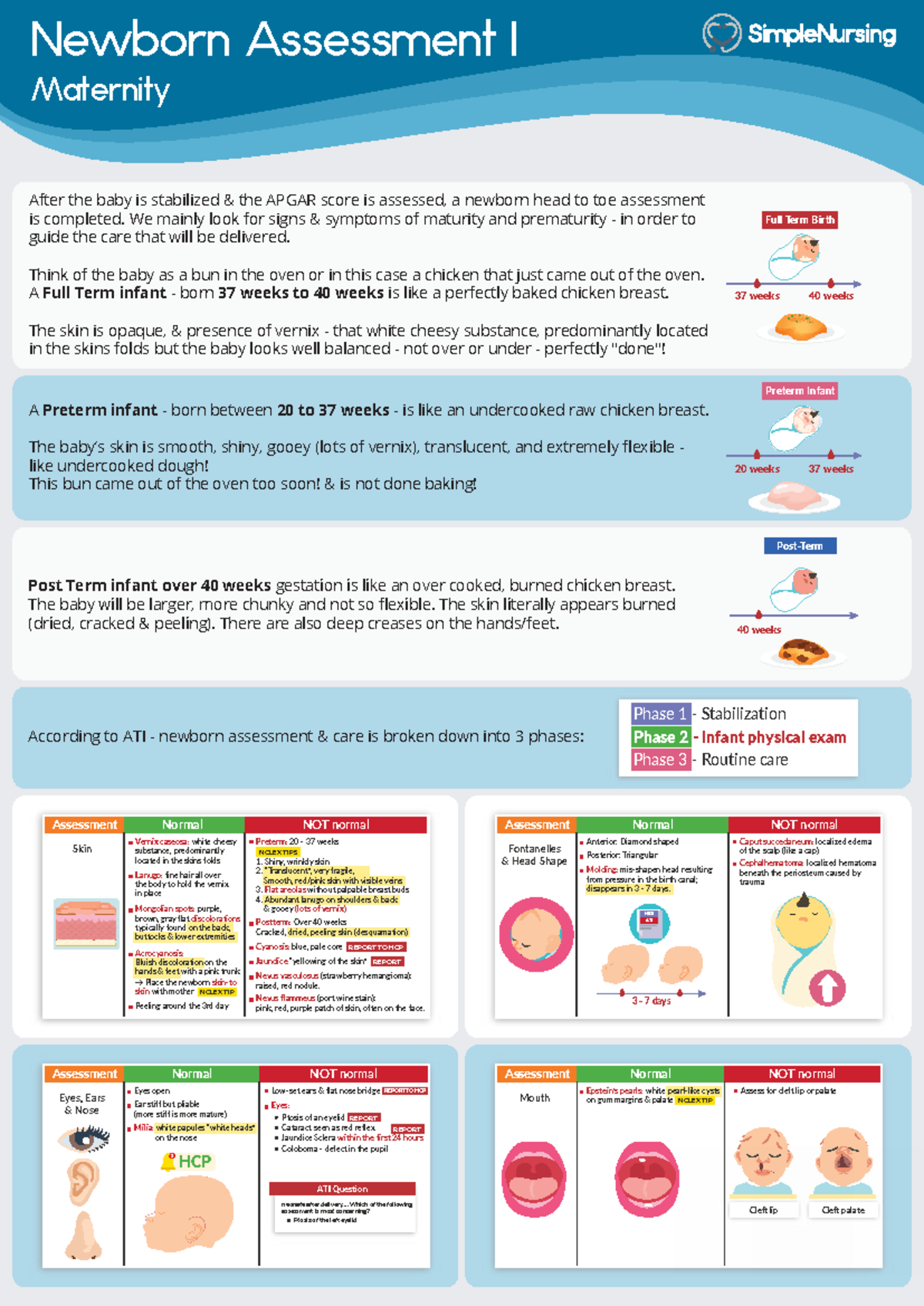 Newborn Assessment I: Head-to-Toe Evaluation for Maternity Care - Studocu