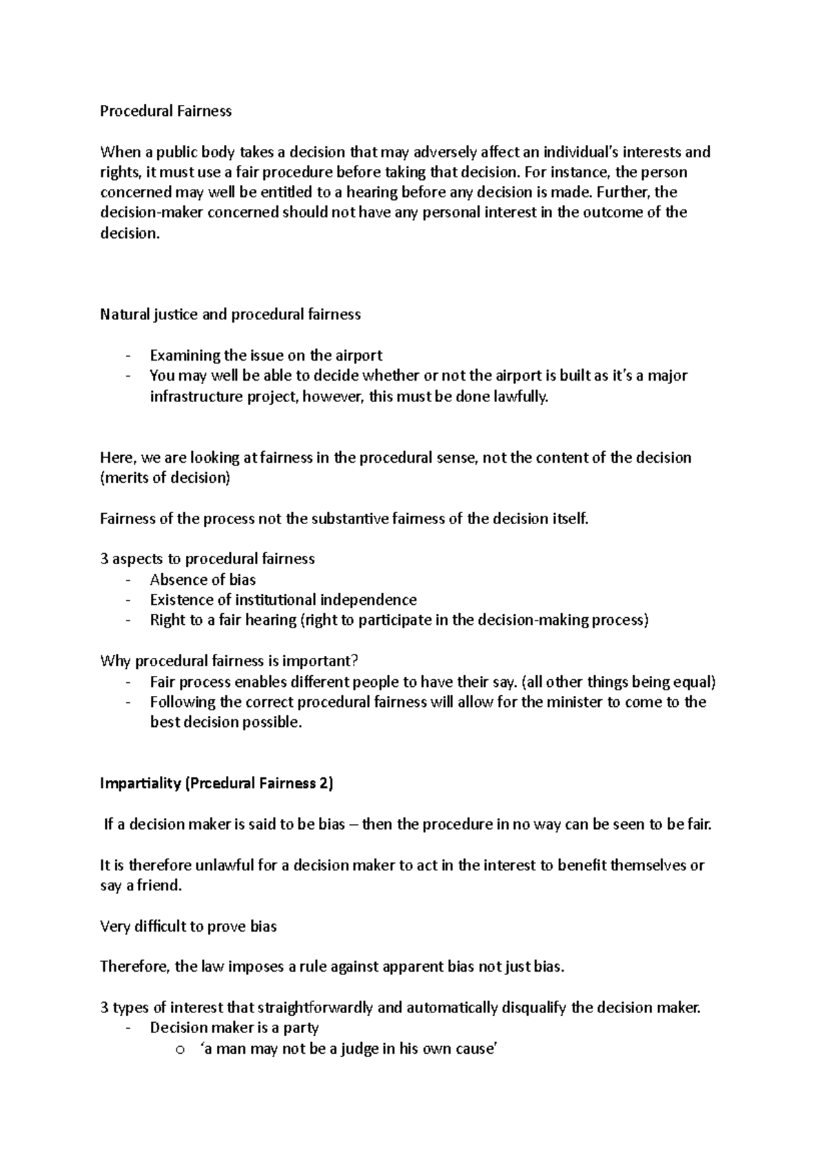 Procedural Fairness - Procedural Fairness When a public body takes a ...
