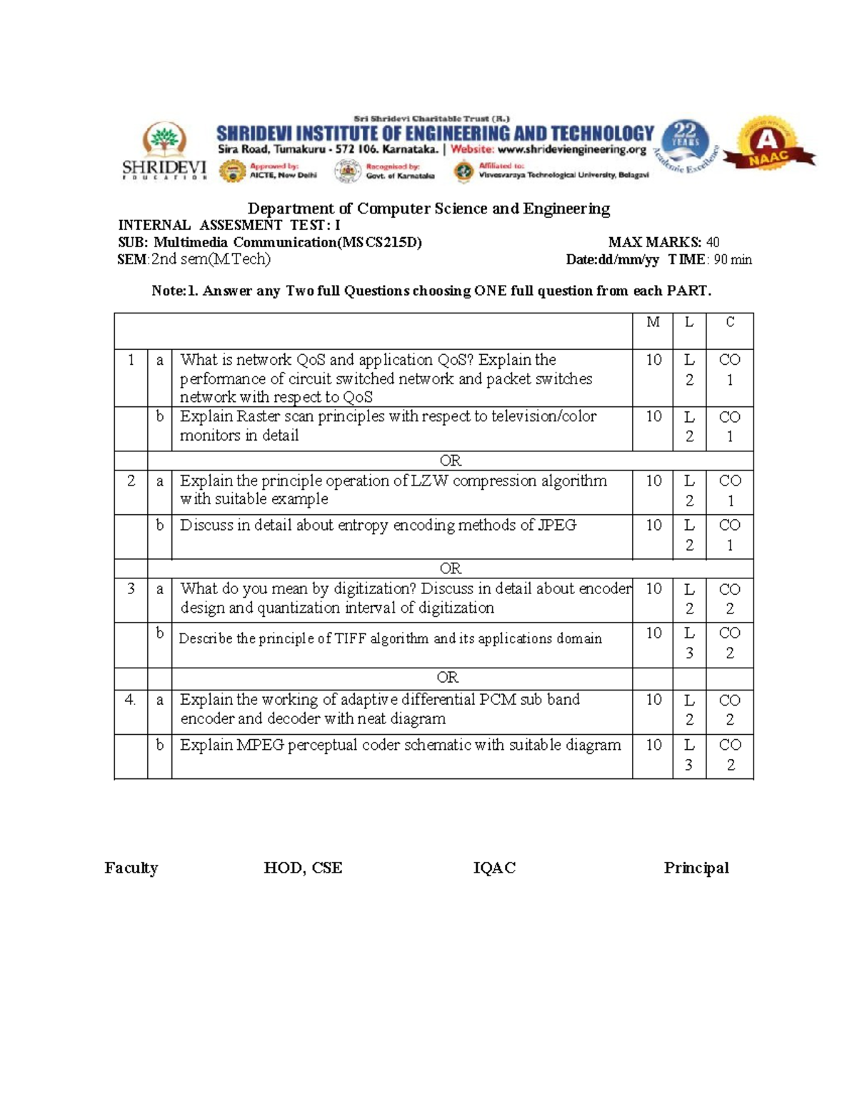 MM 1st Internals - Practice Questions for Multimedia Communication ...