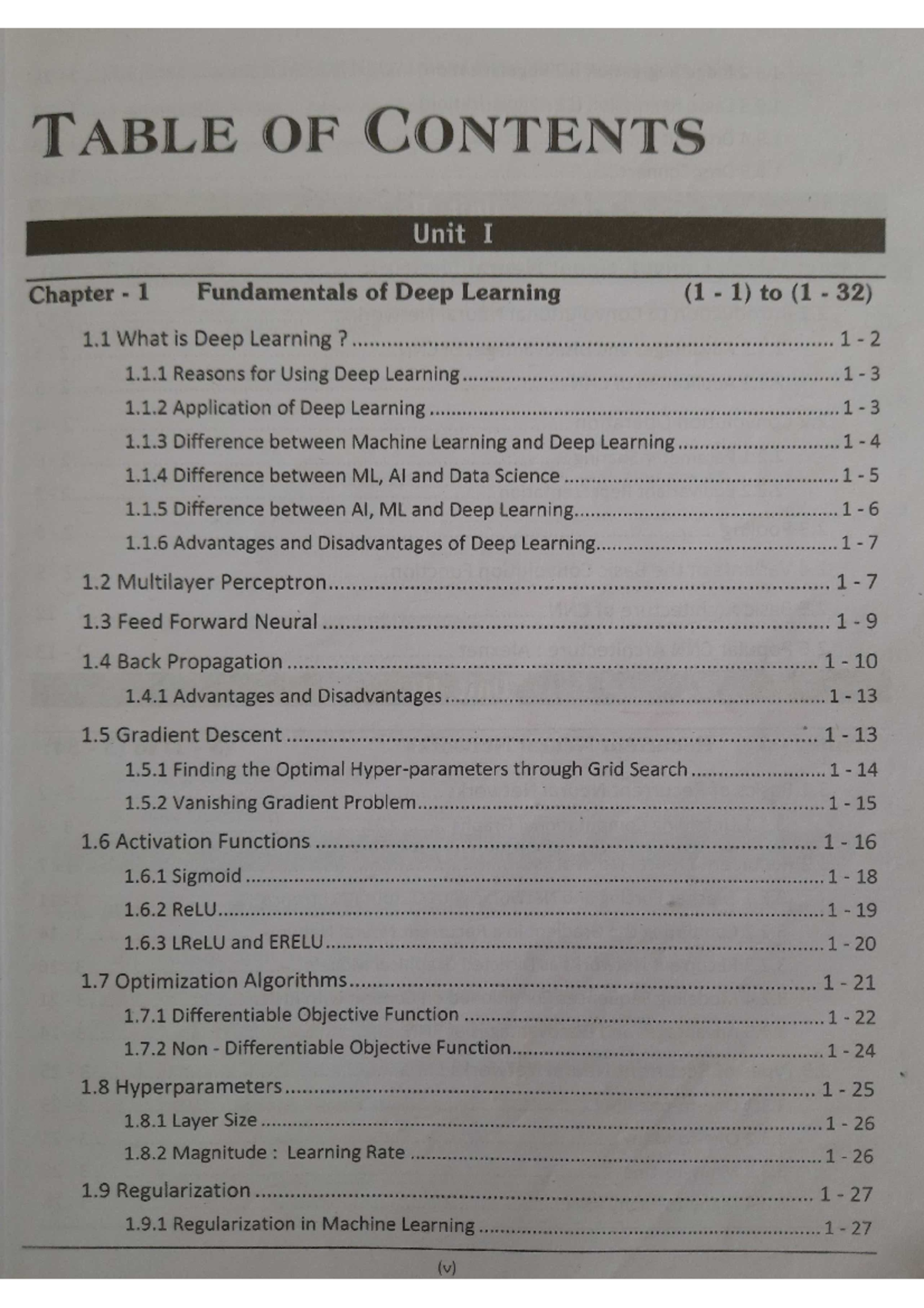DL - Unit 1&2 - Dl nited - TABLE OF CONTENTS Unit I Chapter 1 ...