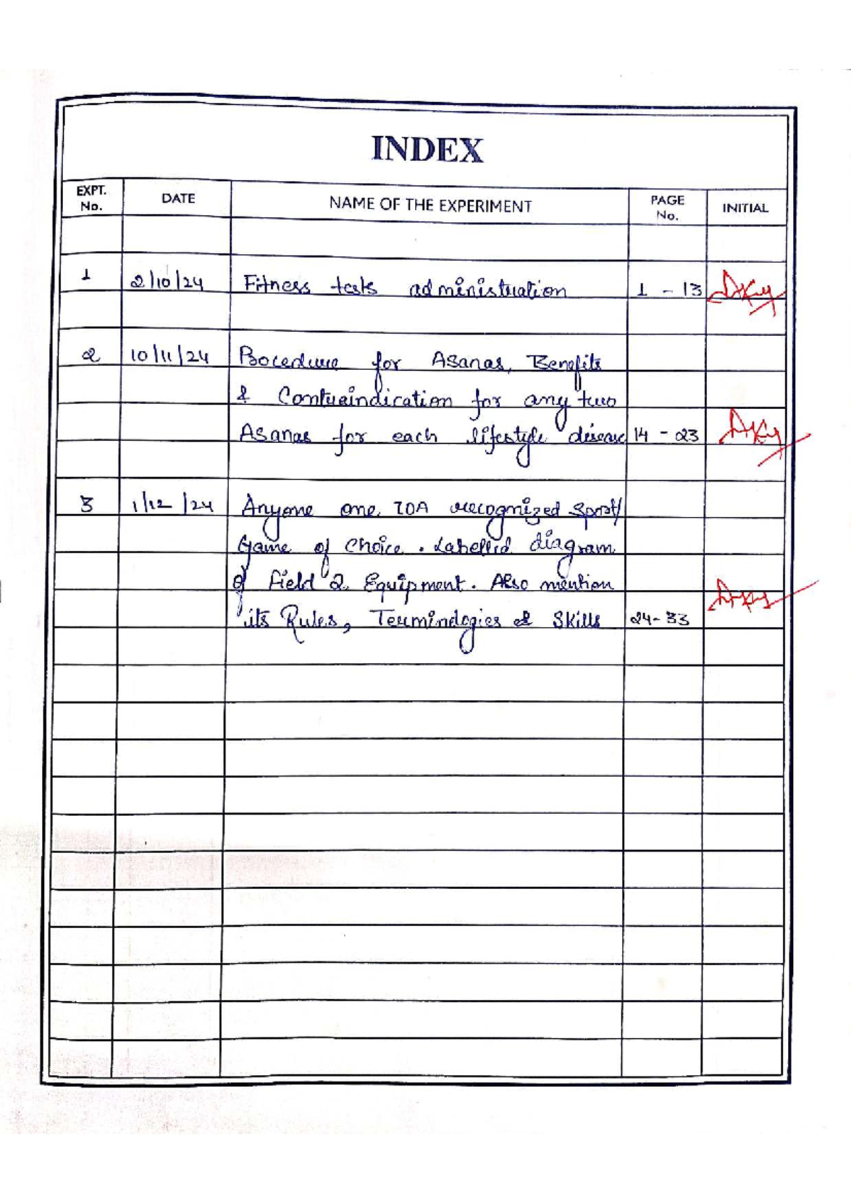 Physical Practical Report for Class 11 - Fitness Tests and Measurements ...