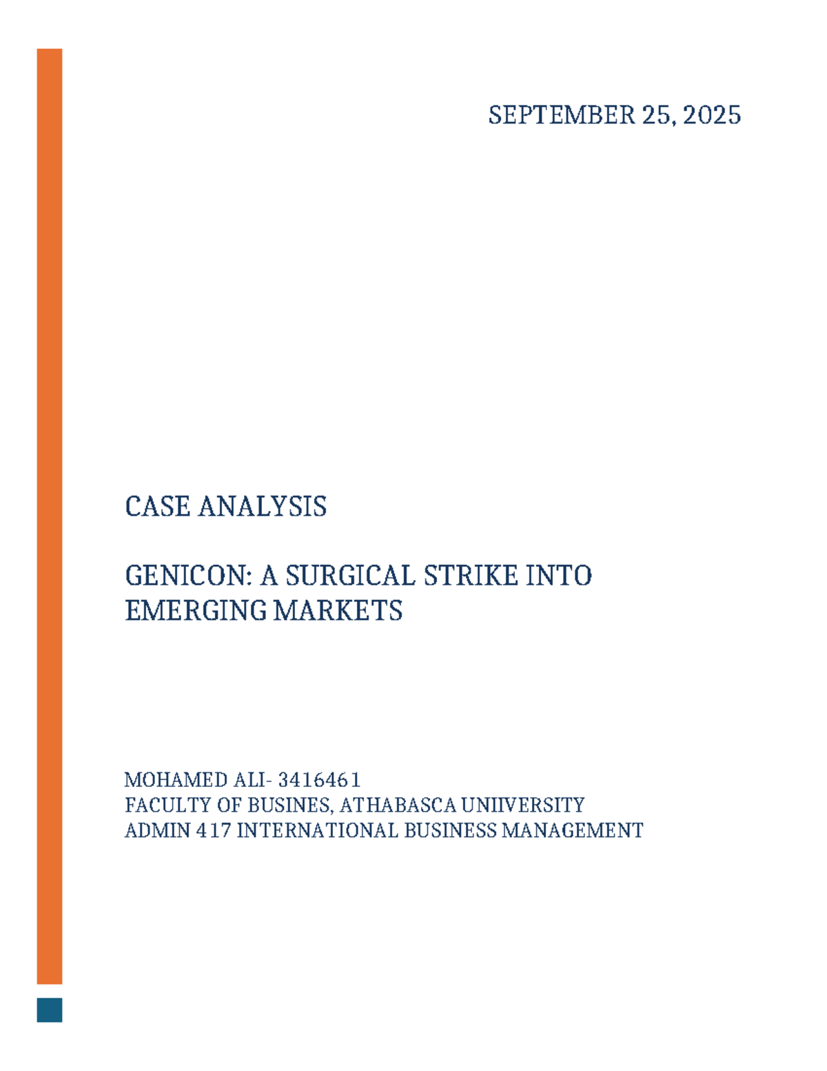 ADMIN 417 CASE STUDY: GENICON'S STRATEGY FOR CHINA EXPANSION - Studocu