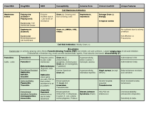 Bugs and Drugs Cheat Sheet April 2021 - Bugs Drugs Study Cheat Sheet ...