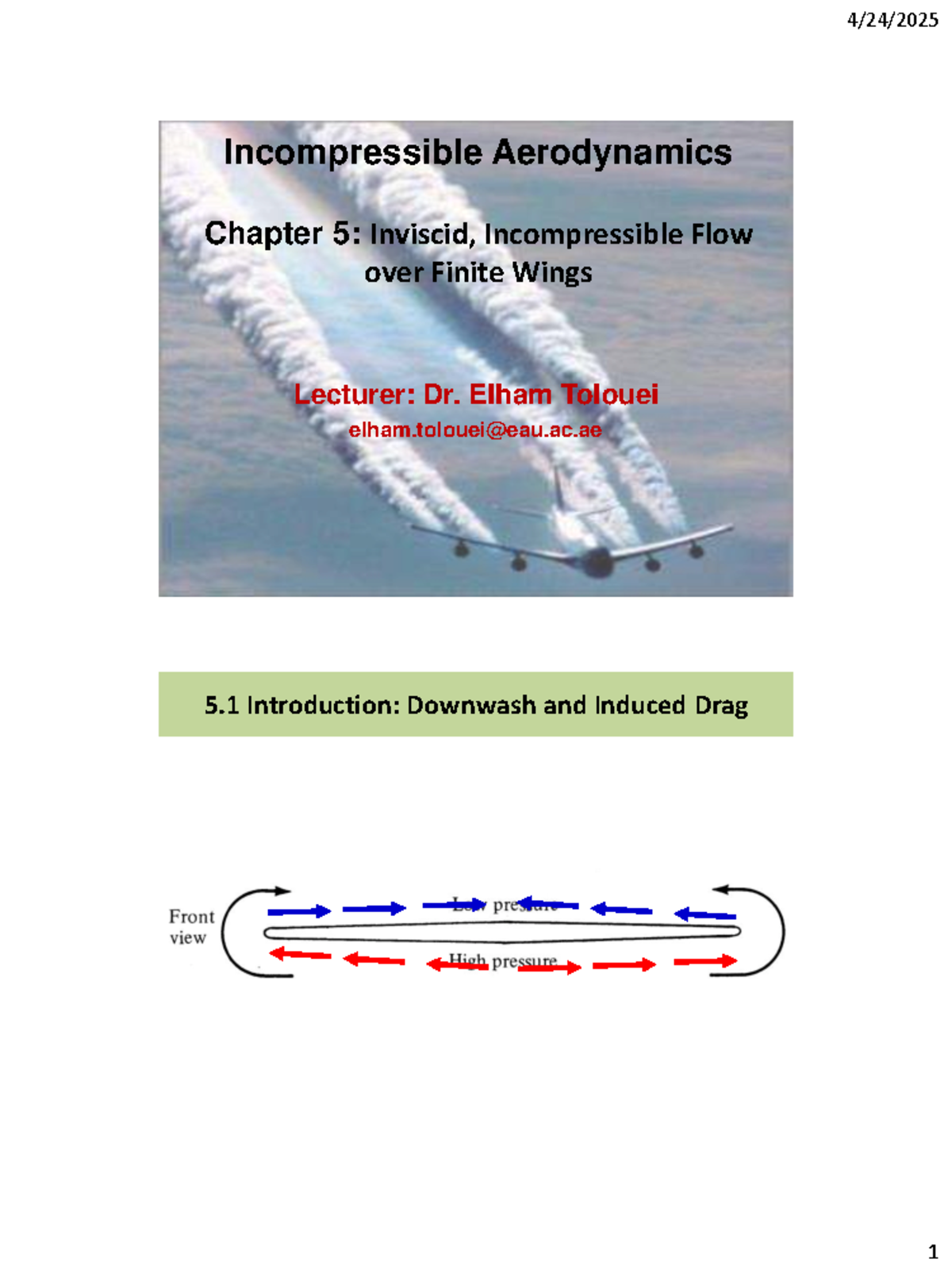 Ch 5: Incompressible Flow Over Finite Wings - Aerodynamics Insights ...