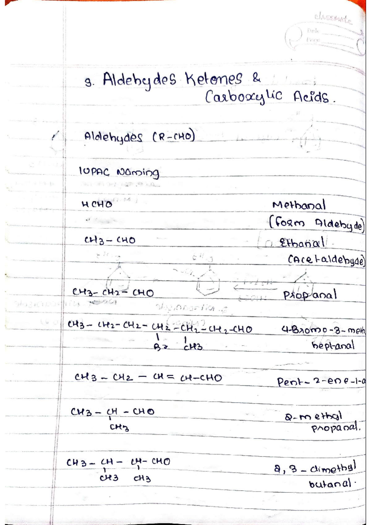 Class 12 Chemistry: Aldehydes, Ketones & Carboxylic Acids Notes - Studocu