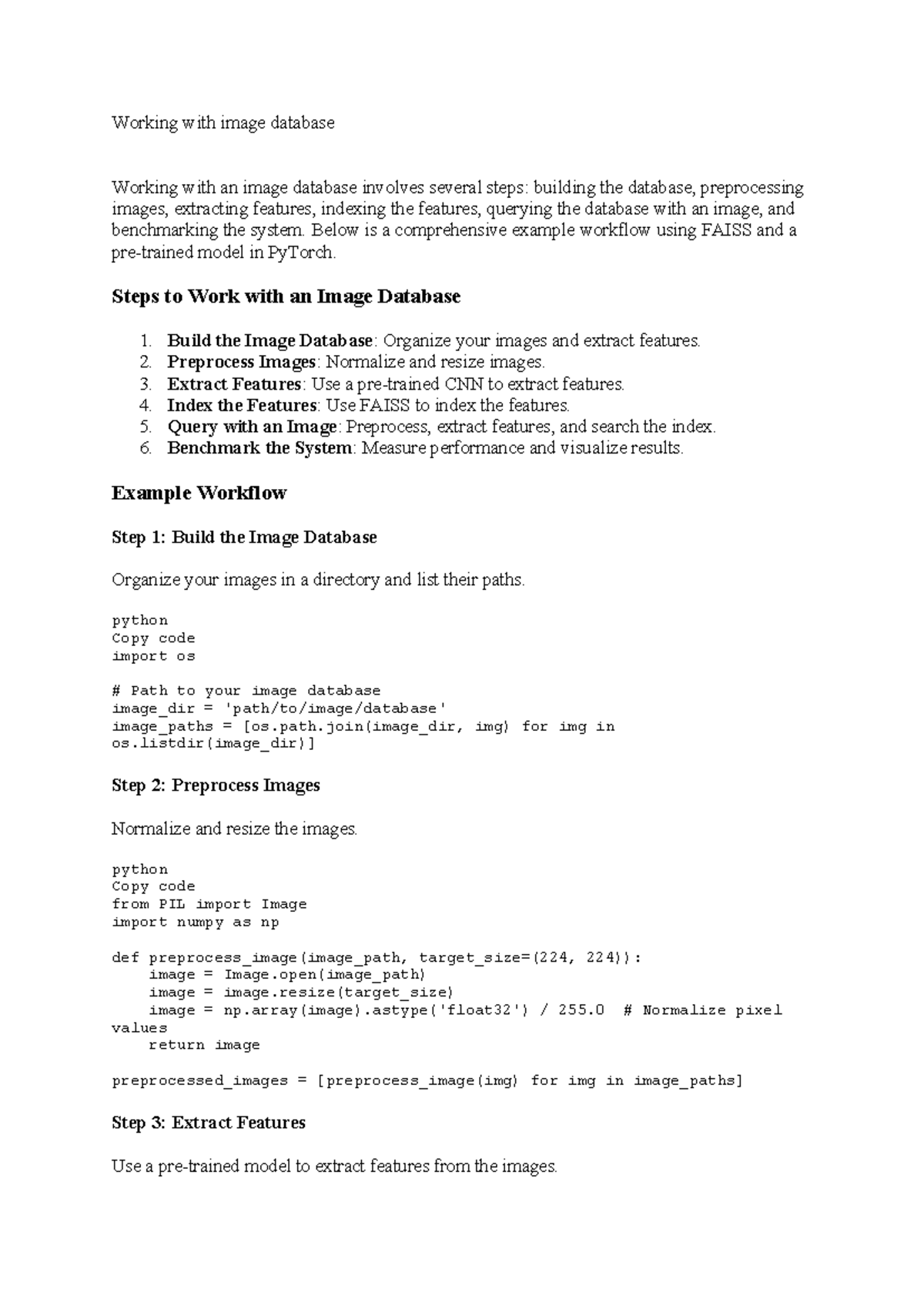Computer vision Unit 5 - good - Working with image database Working ...