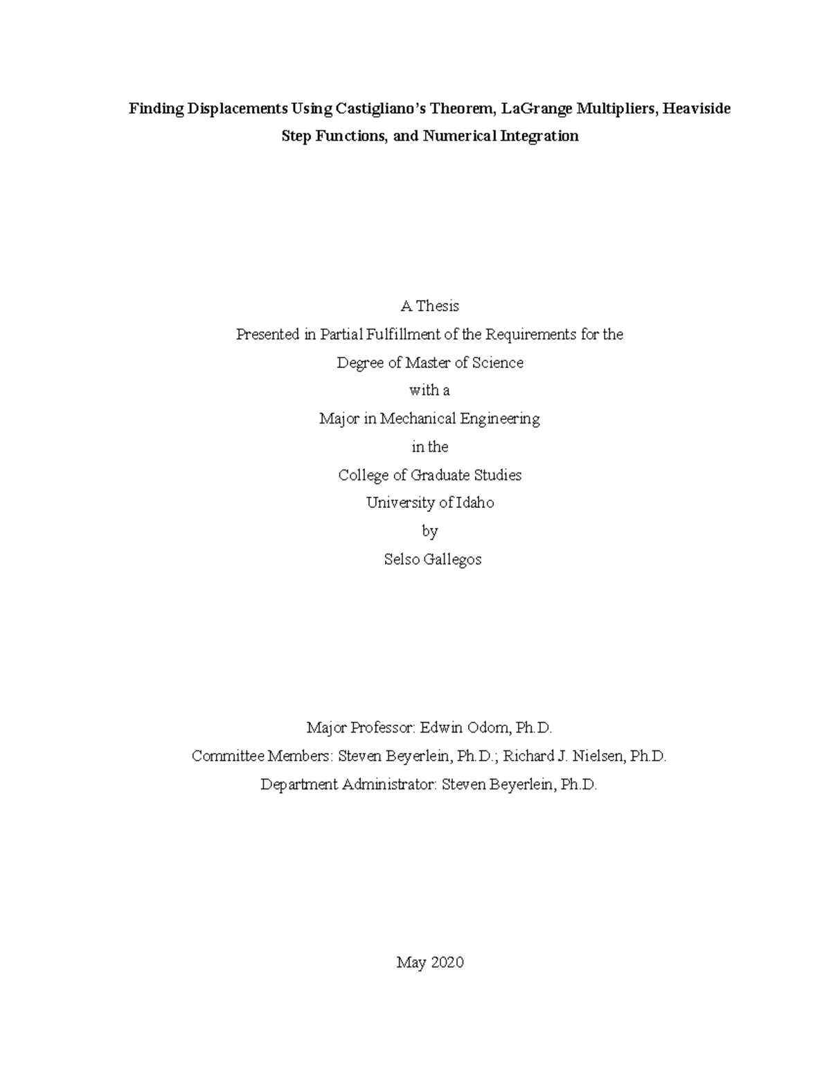 Displacements in Mechanical Engineering: A Study on Theorem & Numerical ...