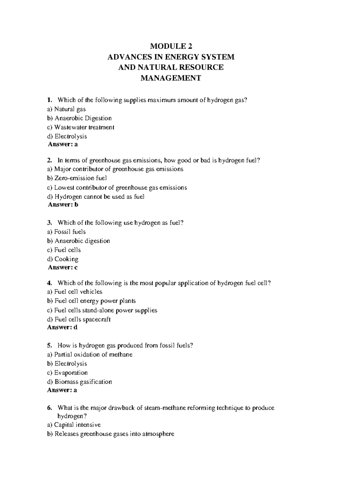 Module -2 MCQs - EVS - BCS508 - Environmental Studies and E-Waste ...
