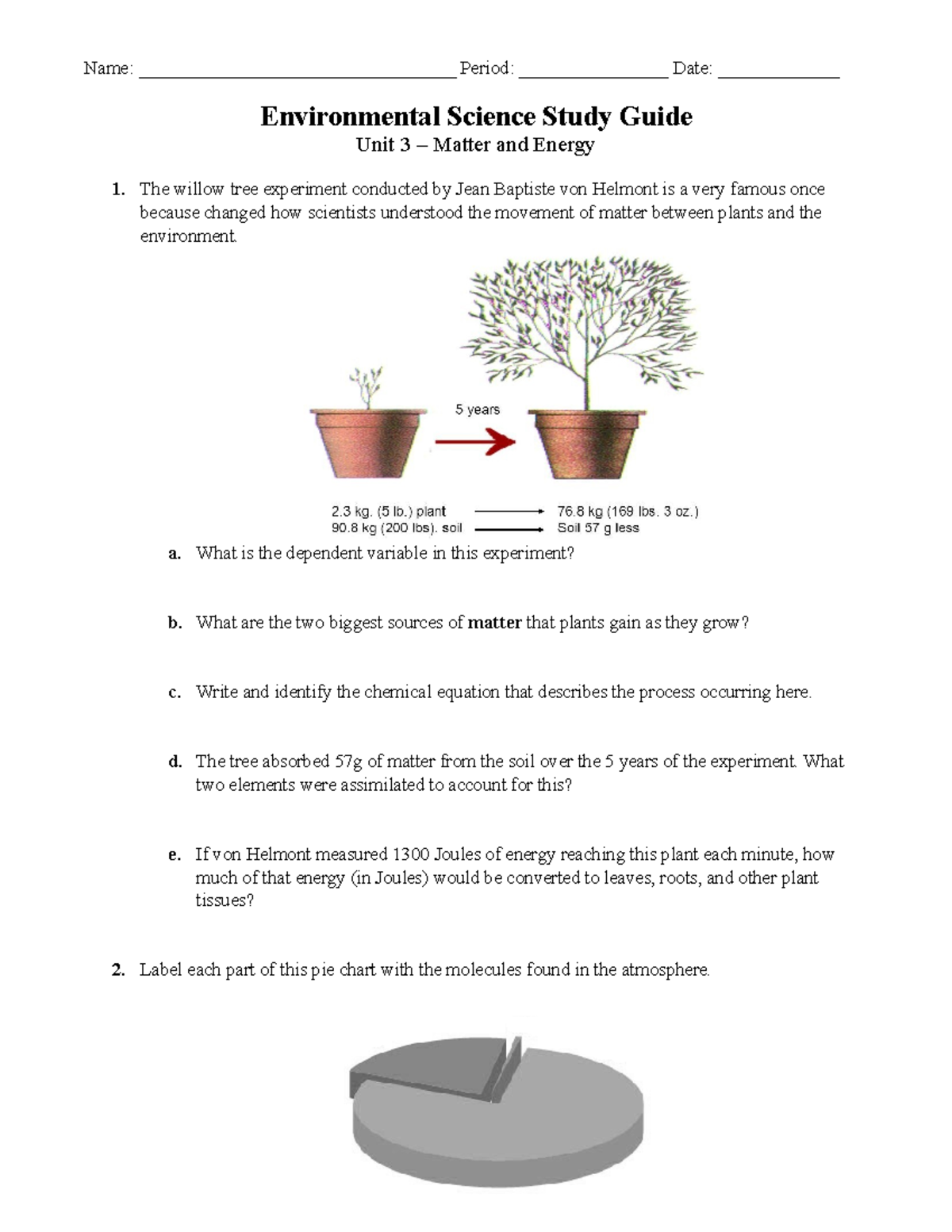 ES 101: Matter and Energy Study Guide for Unit 3 - Studocu