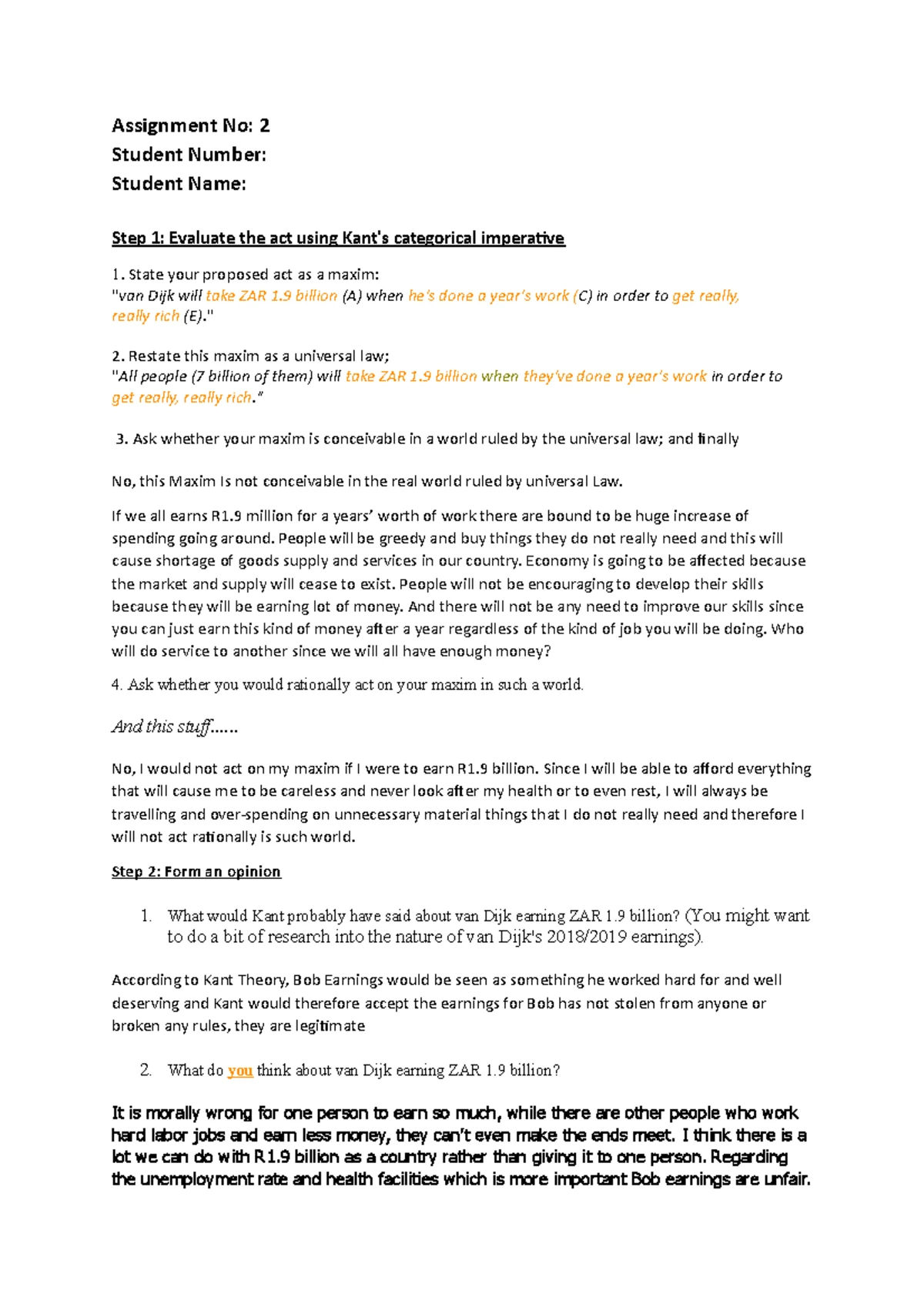 Assignment 3 sus1501 - ASSIGNMENT 3 – ITS ALL IN THE OUTCOME ...