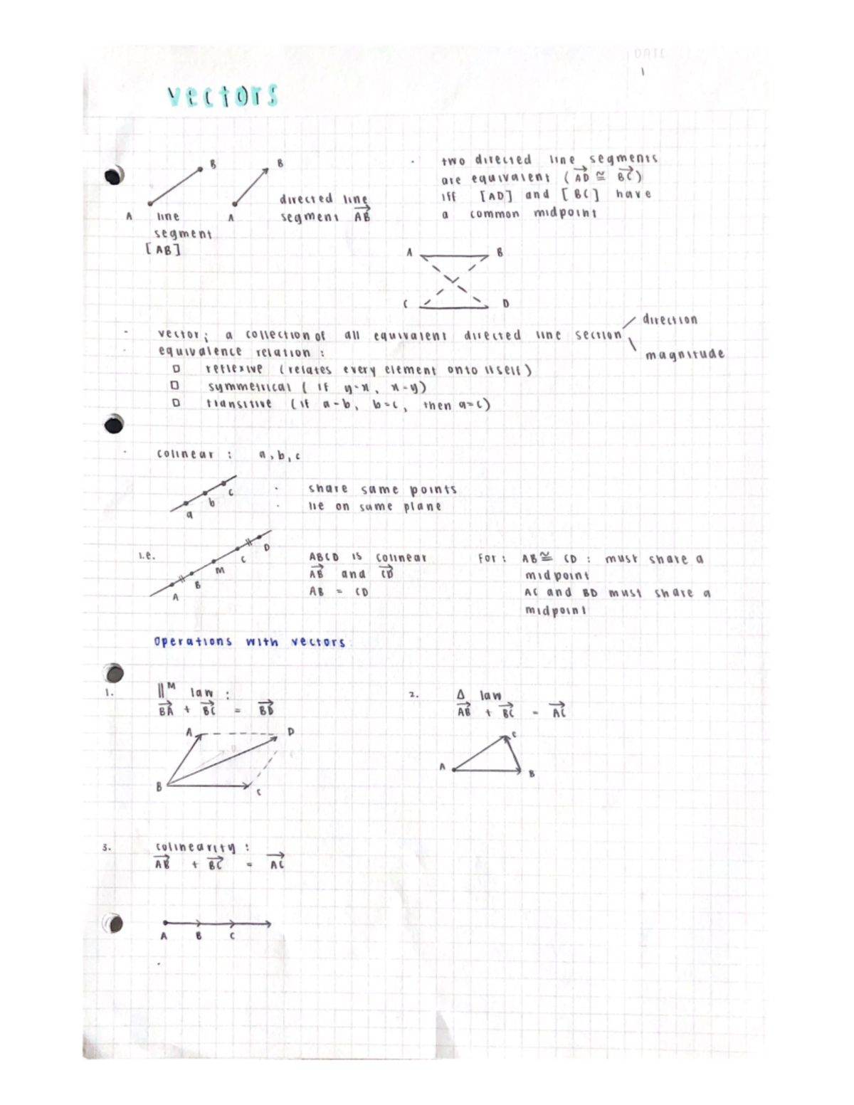 IB Math AA HL Vectors - MAM1008S - Studocu