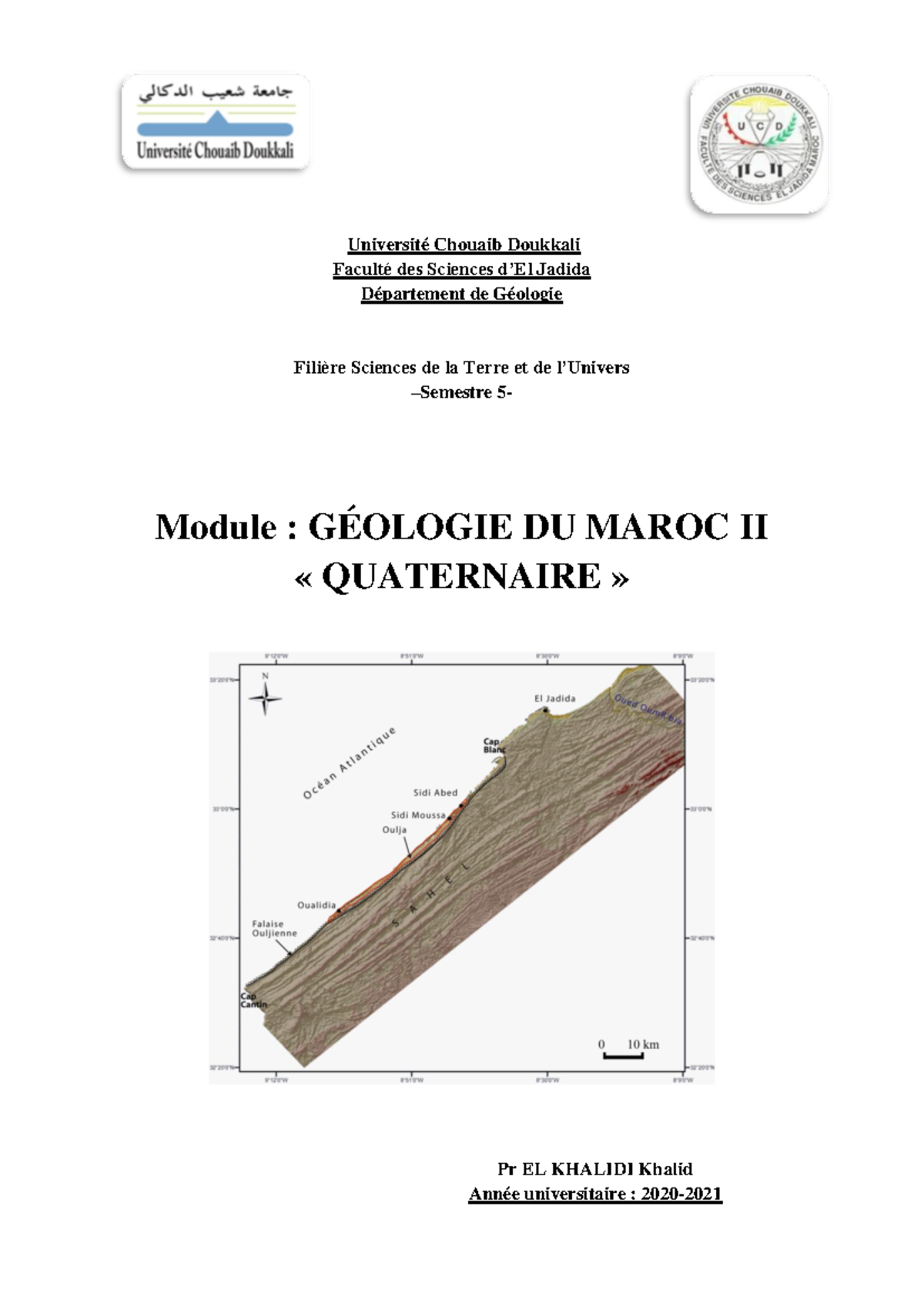 GÉOLOGIE DU MAROC II: Étude du Quaternaire - Semestre 5 - Studocu