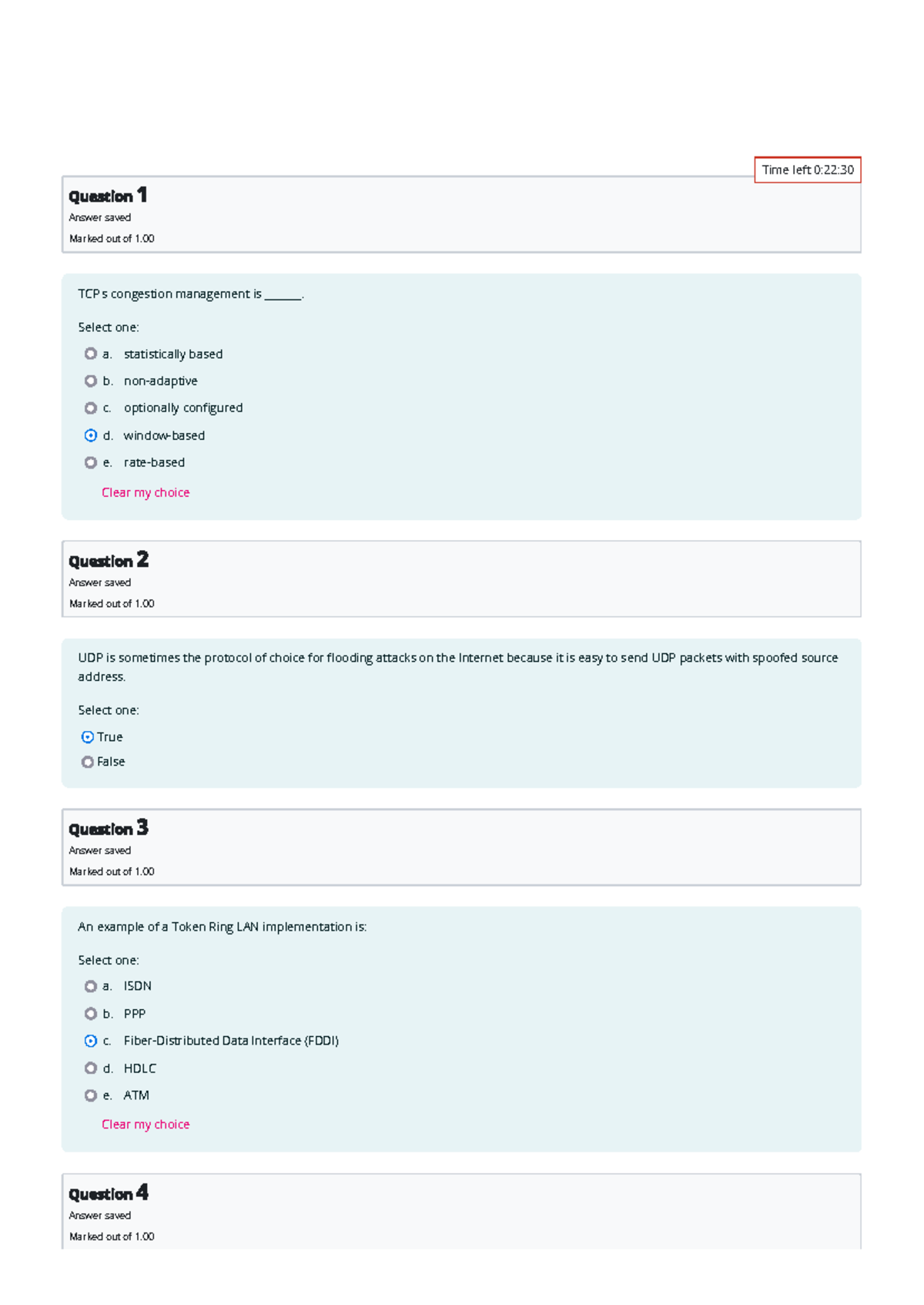 Final Exam: Networking Concepts and Protocols Review (Course Code ...