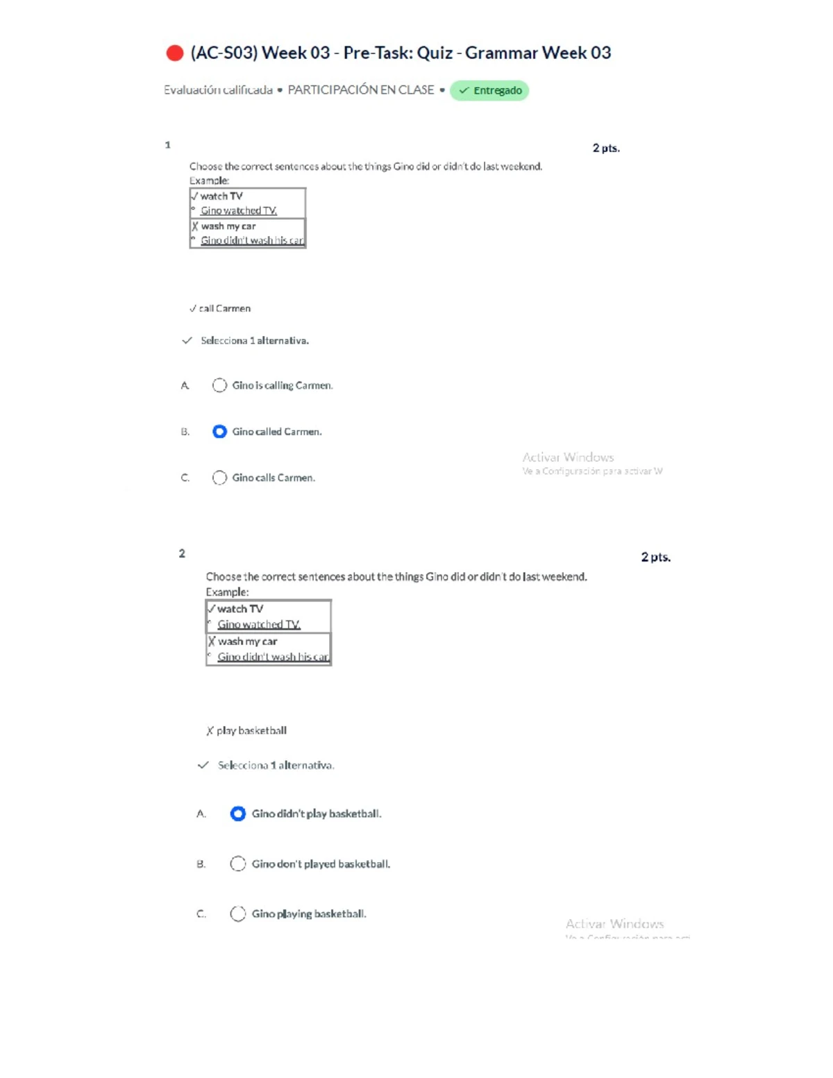 Week 02 - Pre-Task Quiz- Vocabulary Week 02 - Week 02 Week 02 Ver indicaciones Has utilizado 1 ...