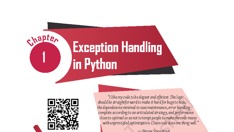 Lecs101 - Chapter 1: Exception Handling in Python - Studocu