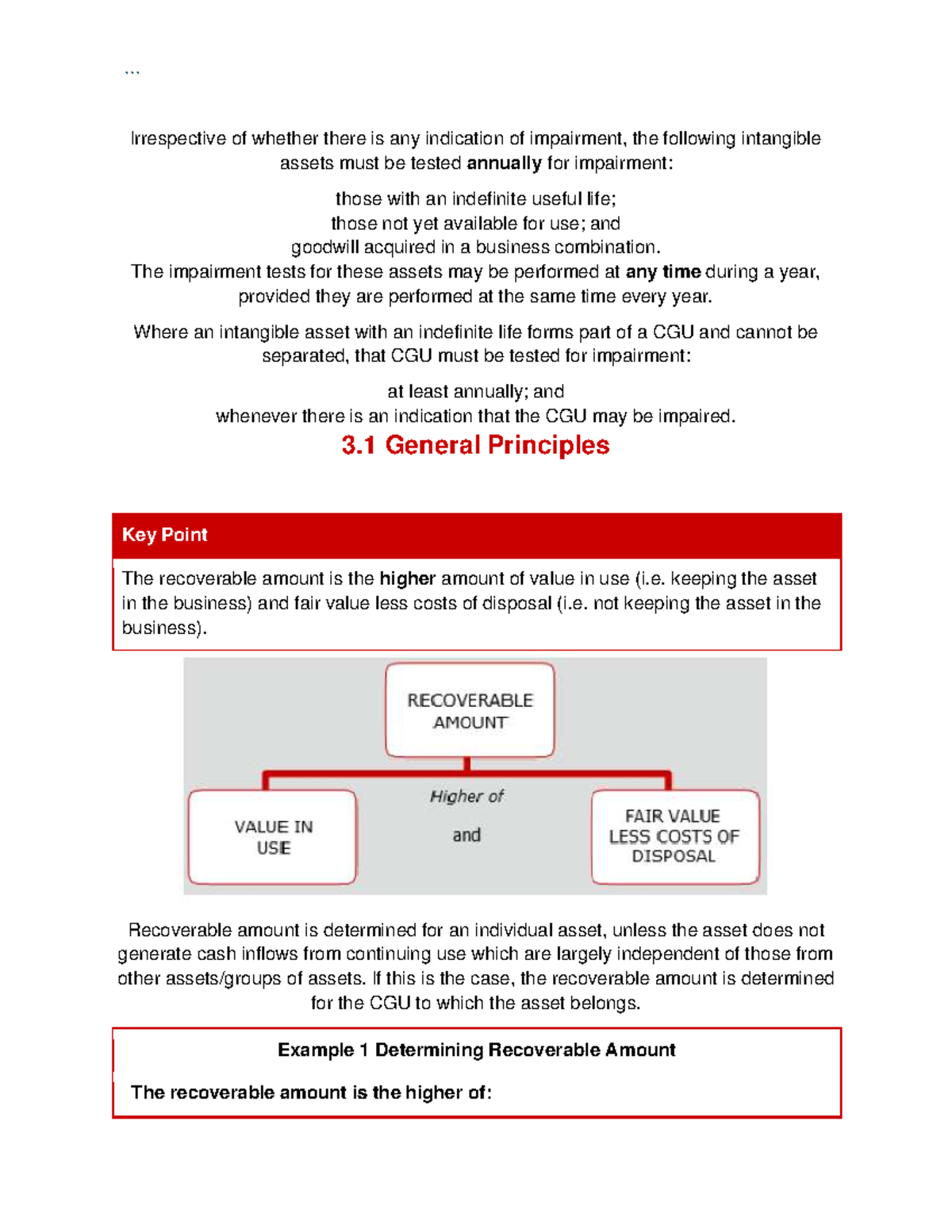 F7 Lecture Notes: Impairment Testing of Intangible Assets - Studocu