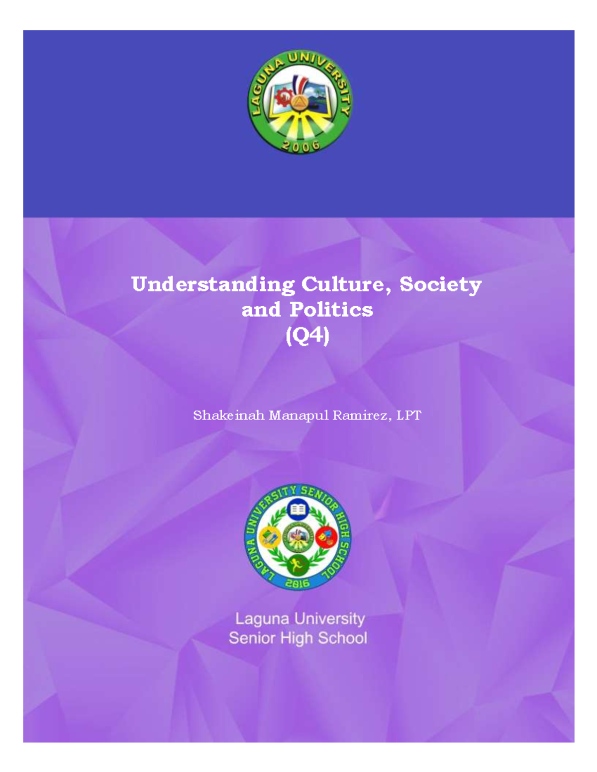 SHS UCSP Q4 - Exploring Cultural, Social, and Political Institutions ...