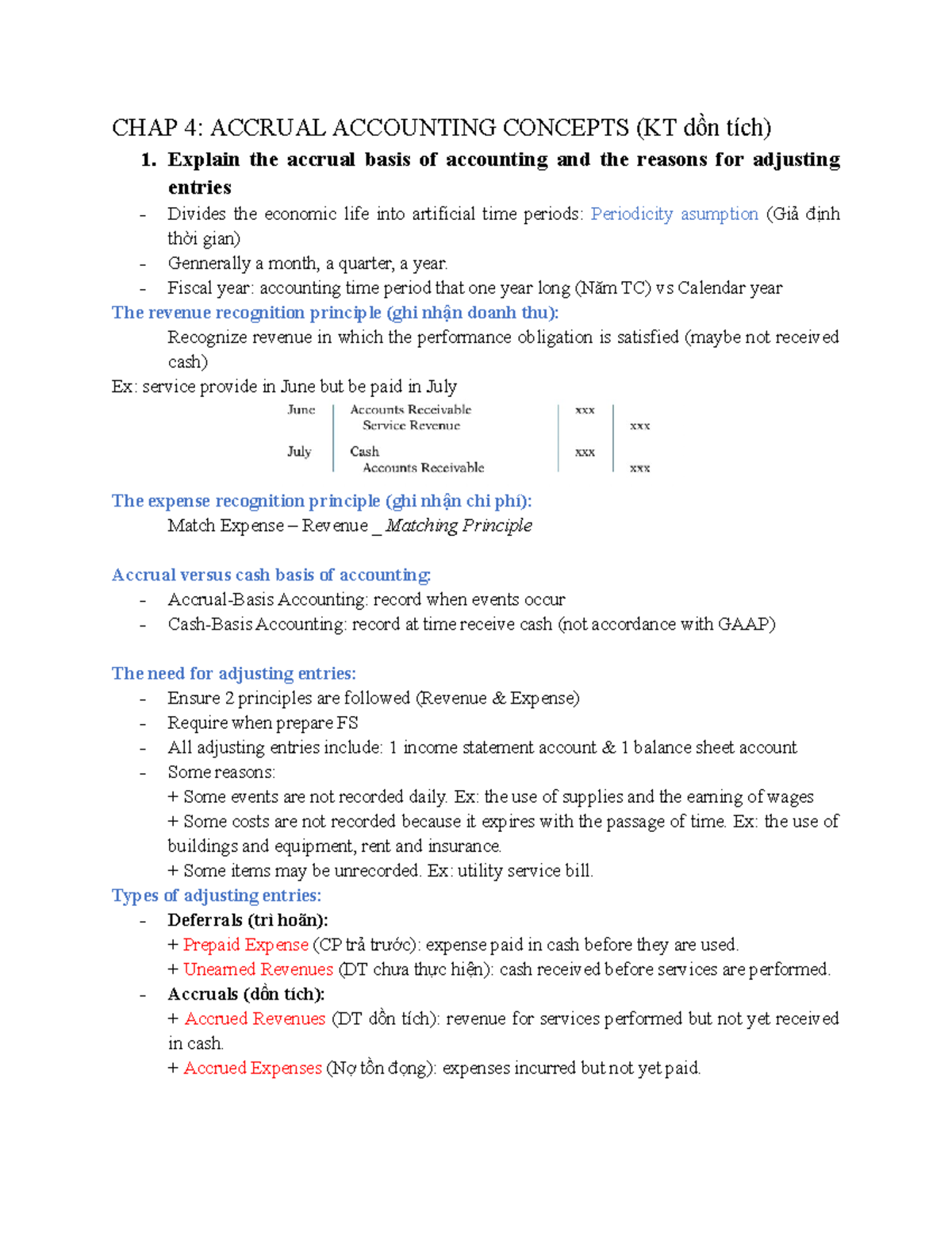 Chap 4 Accrual Accounting - CHAP 4: ACCRUAL ACCOUNTING CONCEPTS (KT dồn ...