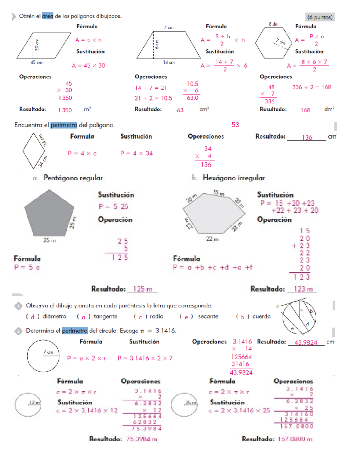 Perimetros areas - repasar calculo de áreas y perímetros - Obtén el ...