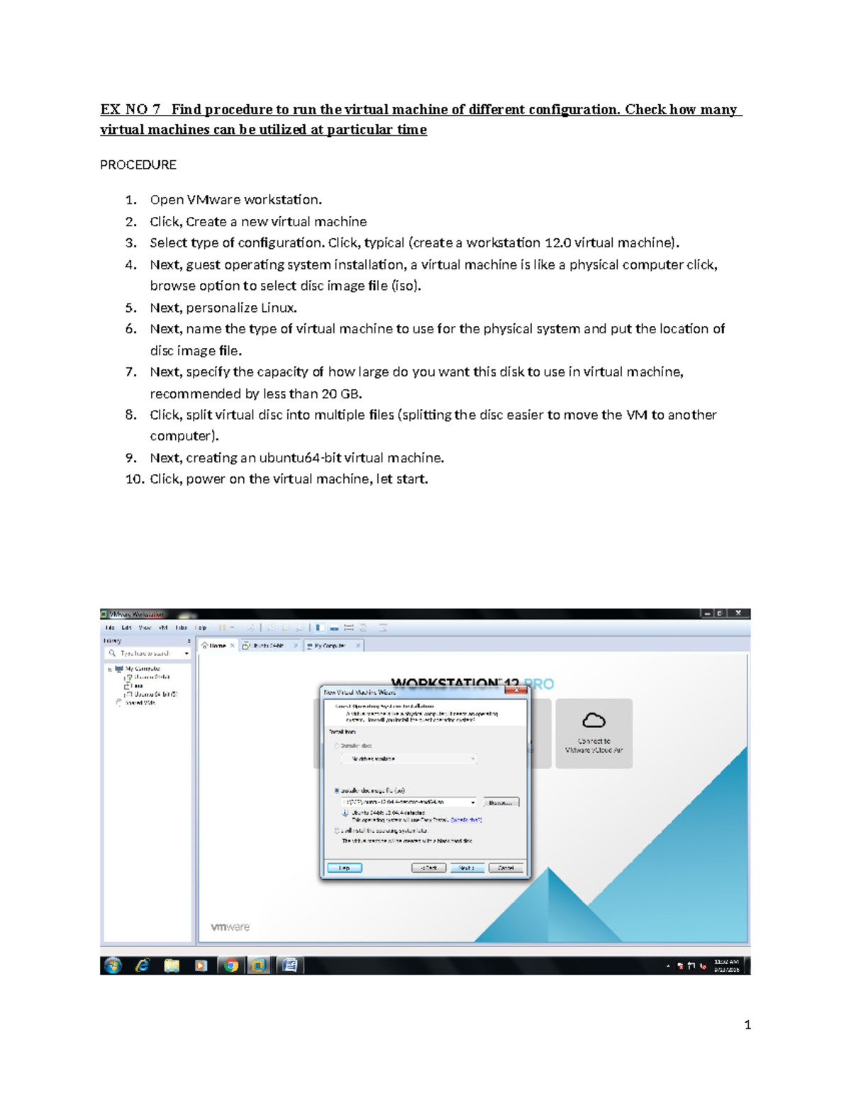 GCC LAB Manual: Virtual Machine Procedures and Hadoop Integration - Studocu