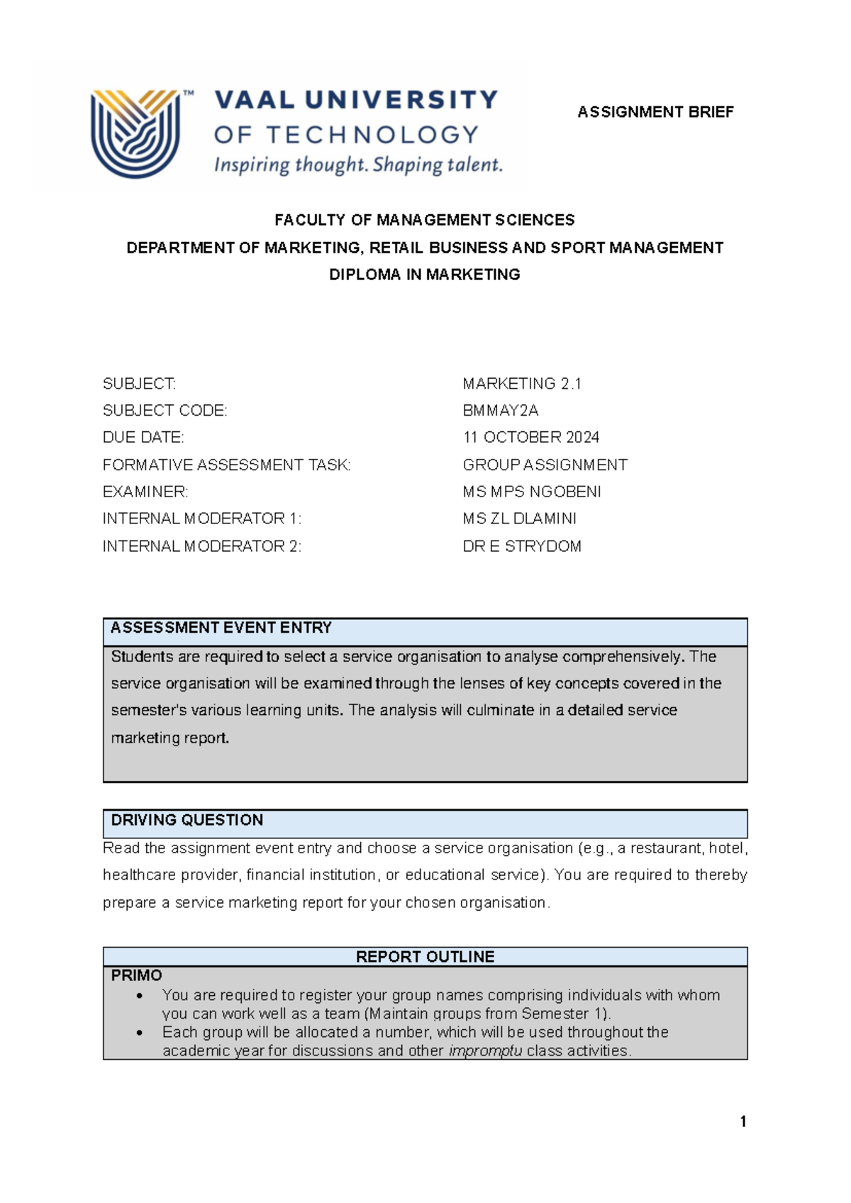 Marketing 2 Group Assignment Report (BMMAY2A) - S2 2024 - Studocu