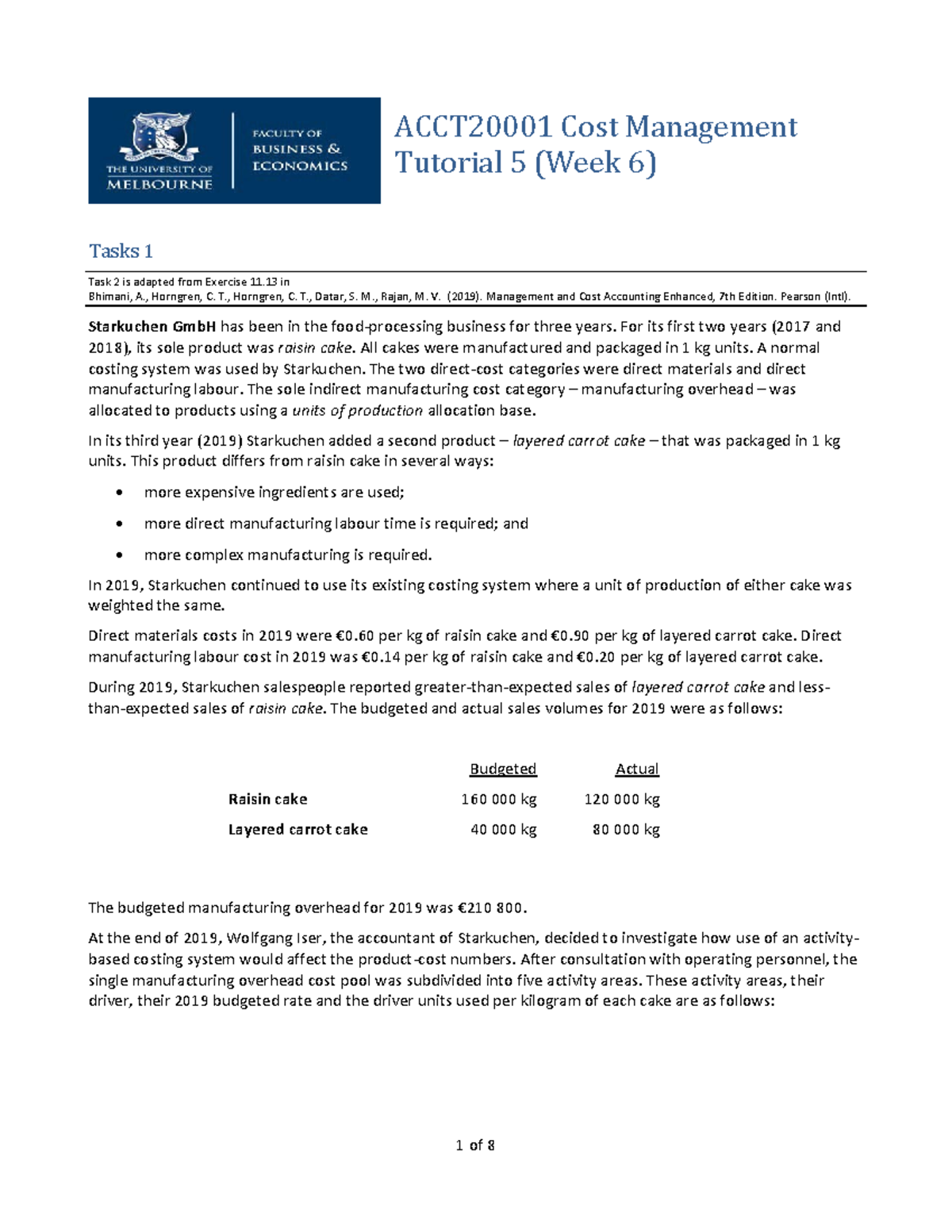 CM2025s1 T05 - Cost Management Tutorial 5 - ACCT20001 Cost Management ...