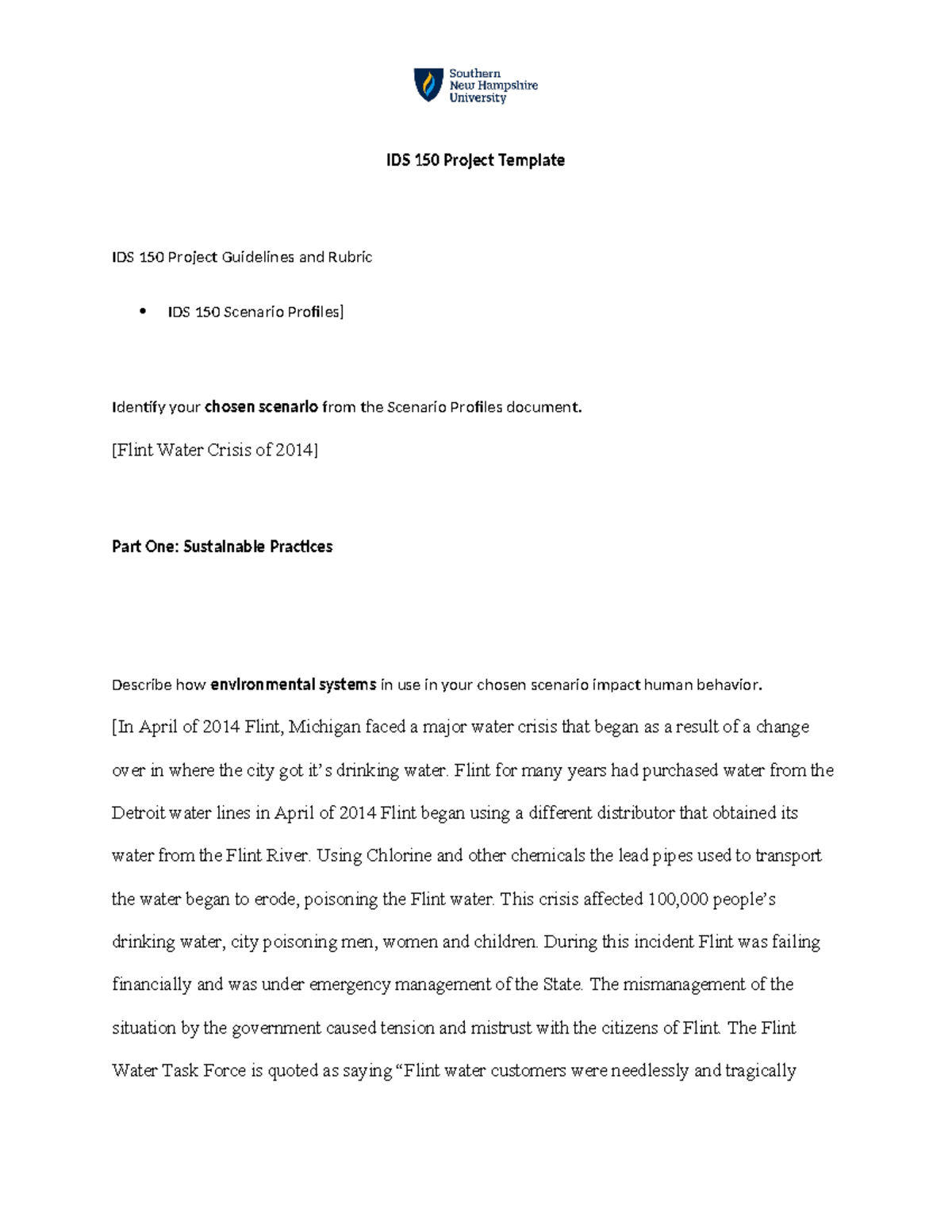 IDS 150 Project Template copy - IDS 150 Project Template IDS 150 ...