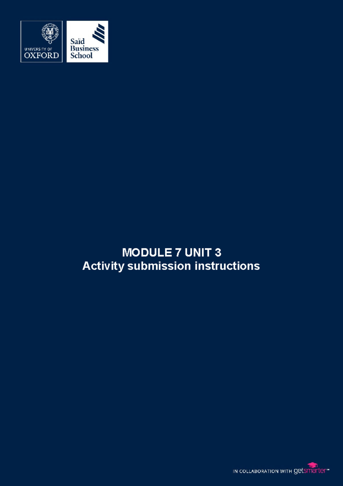 OXF STA M7U3 Activity submission instructions - MODULE 7 UNIT 3 ...