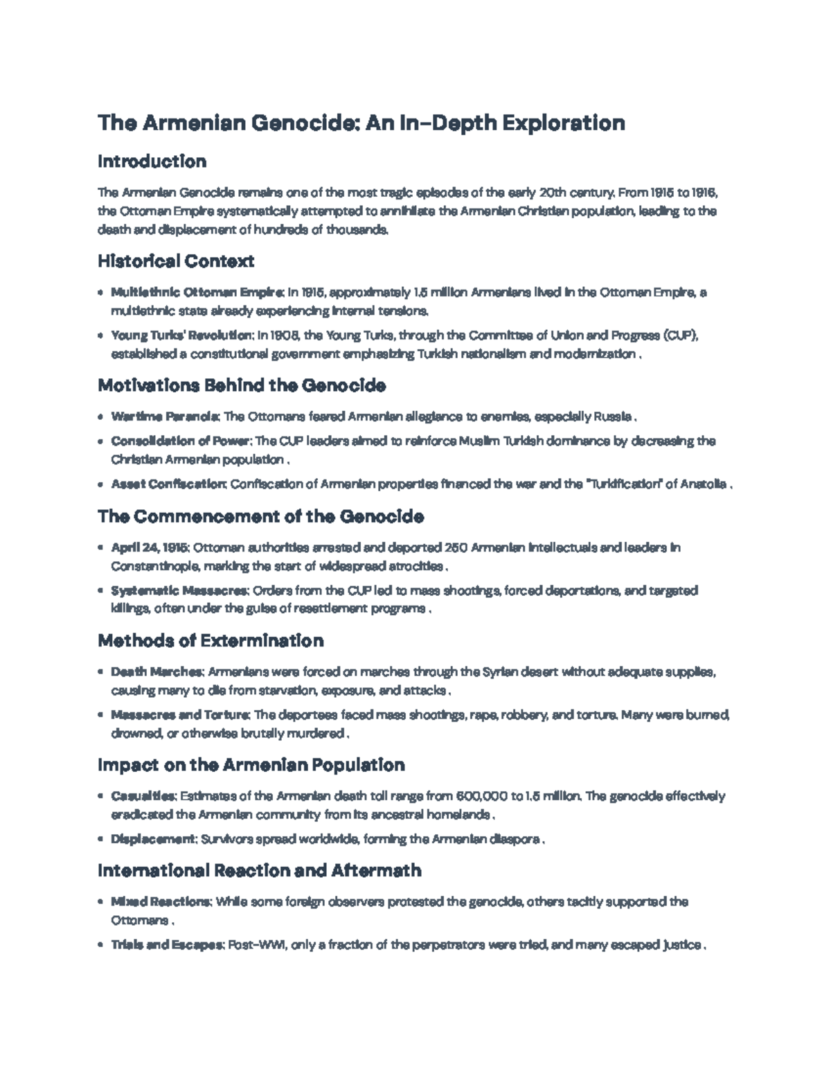 Armenian Genocide Analysis: Historical Context, Impact & Recognition ...