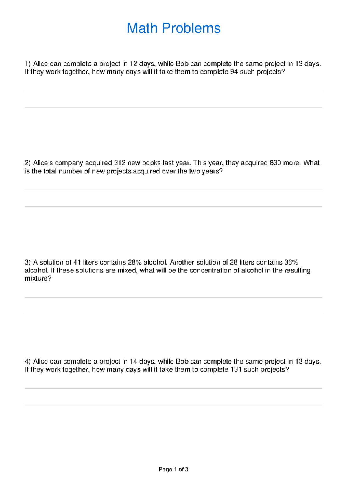 Math Problems & Solutions for Course 7out35dkyz Practice - Studocu