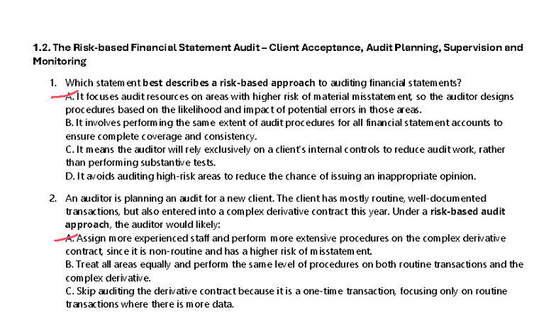 AUT-02Q - Financial Statement Audit: Client Acceptance & Planning ...